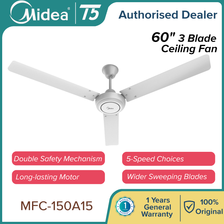 【2 SET / BOX】Midea Ceiling Fan MFC-150A15 Kipas Ceiling 风扇 | Lazada