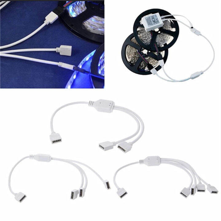 ANMEISHAO 4pin Female Connector LED Strip Adapter 1to2 1to3 1to4 for ...