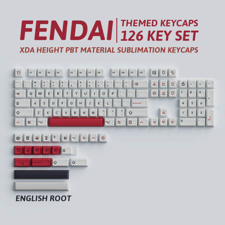 126 Keys XDA Profile PBT Dye Sub Keycaps DaiFen Japanese For Cherry Mx ...