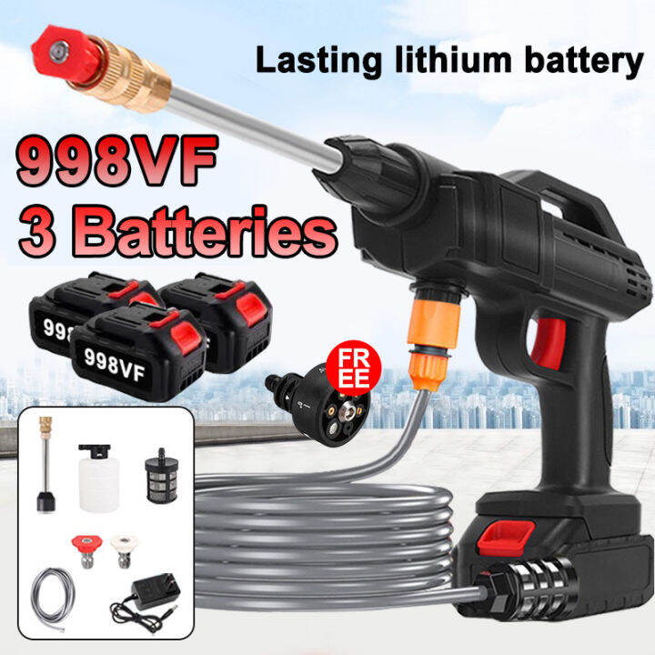 Wireless Car Washer 998VF Lithium Battery Portable High Pressure Washer ...