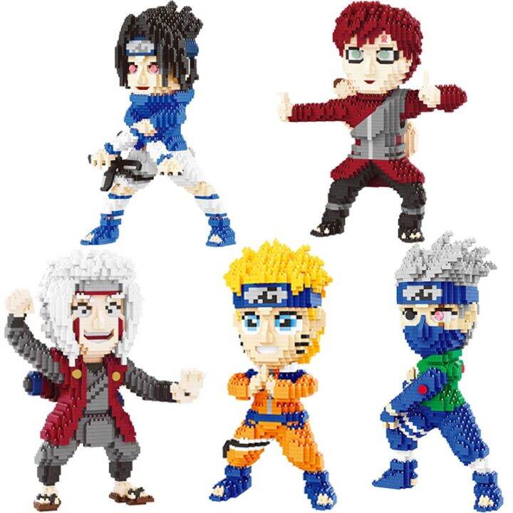 5 Styles Uzumaki Naruto Shippuden Anime Blocks Figure Hatake Kakashi ...