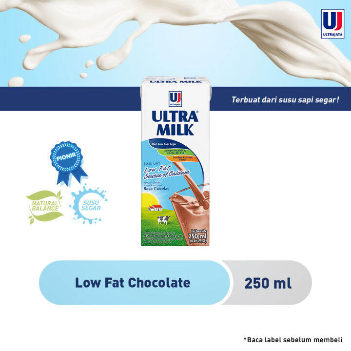 Ultra Milk Susu UHT Low Fat Cokelat 250ml | Lazada Indonesia