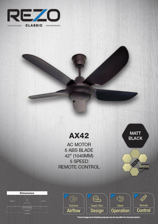 Rezo Ceiling Fan AX42 | Lazada