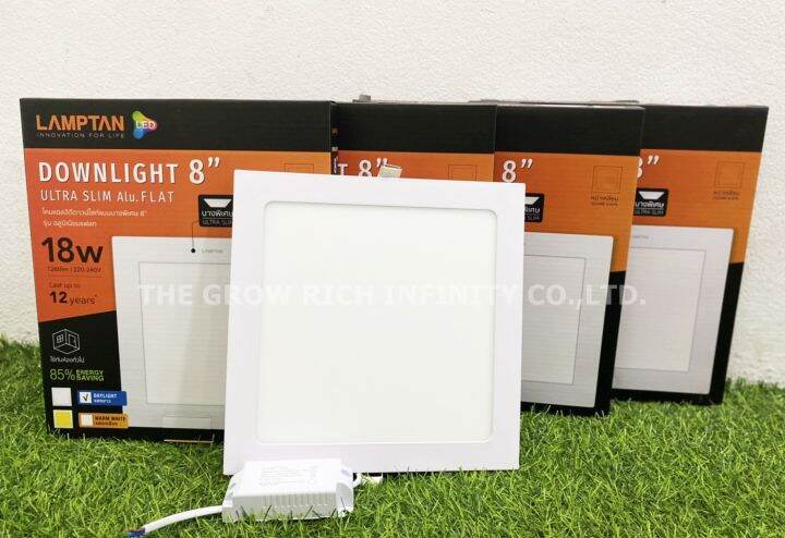 โคมดาวน์ไลท์ฝังฝ้า บางพิเศษ LAMPTAN LED Downlight 8" รุ่น Ultra Slim ...