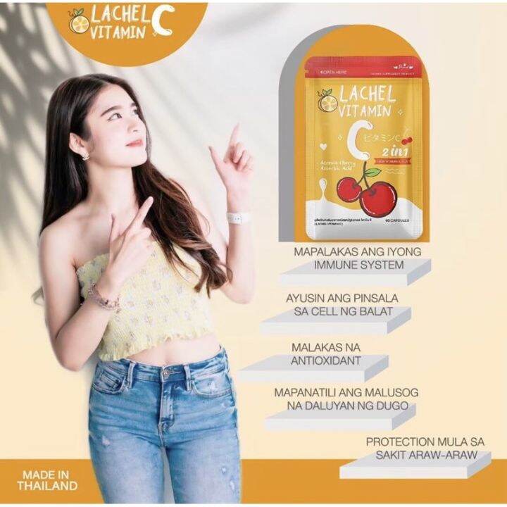 Lachel Vitamin C Dietary Supplement 1pack 60capules | Lazada