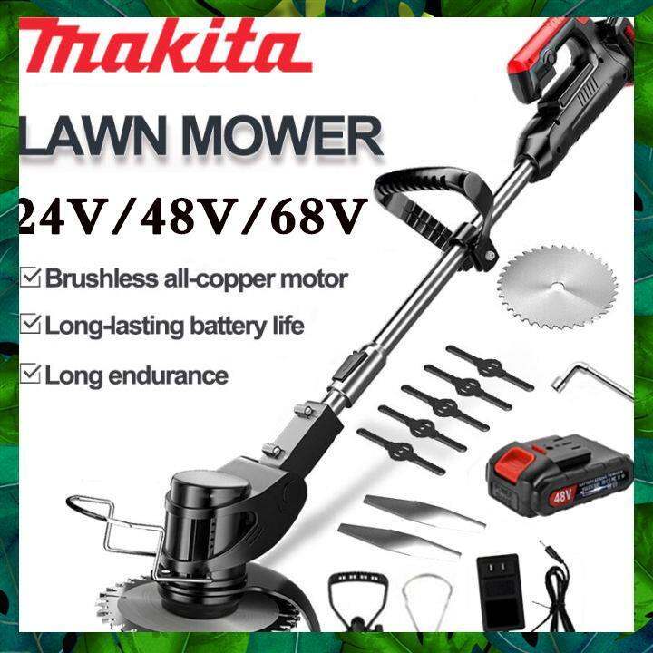 388V Cordless Lawn Mower Rechargeable Electric Grass Cutter Weed Cutter Home Garden Trimmer ...