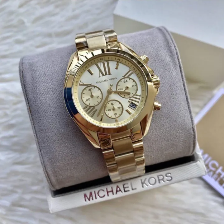 Guaranteed Michael Kors Bradshaw Chronograph Champagne Dial Ladies Watch MK5798 Watch Original ...