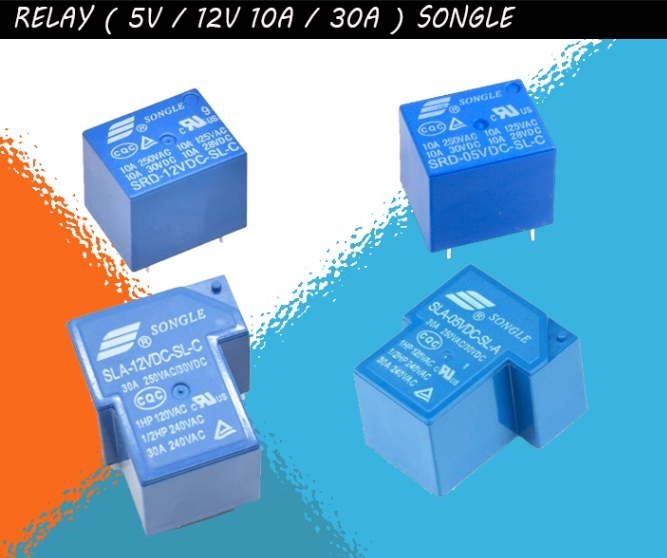 RELAY ( 5V / 12V 10A / 30A ) SONGLE | Lazada PH