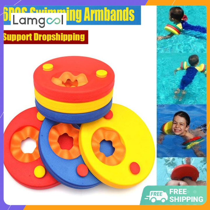 Ready Stock 1/6PCs Pack EVA Foam Swim Discs Arm Bands Floating Sleeves ...