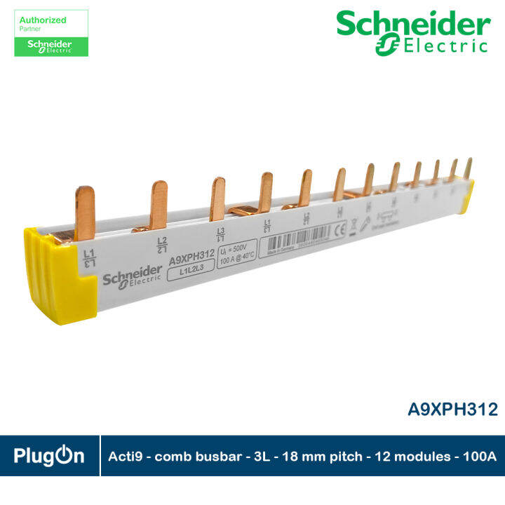 Schneider Electric A9XPH312 Acti9 - comb busbar - 3L - 18 mm pitch - 12 ...