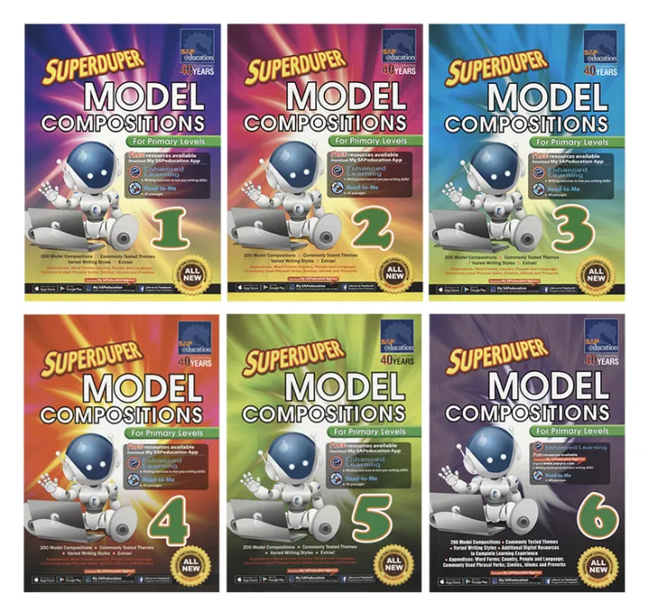 [6 books collection] SAP Superduper Model Compositions with Audio Primary 1-6 | Lazada PH