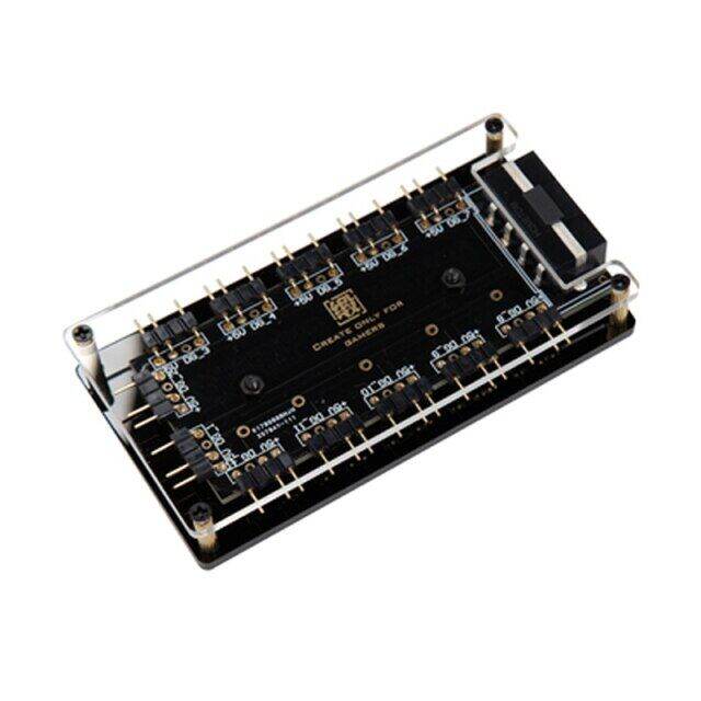 RGB HUB for ASUS Motherboard AURA 5V 3-pin RGB Interface 1-12 Ways Fan ...