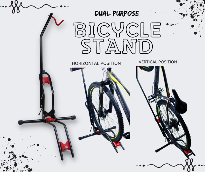 Bike Stand Bike Repair Floor Stand L-Shape Bike Rack Dual Positioning ...