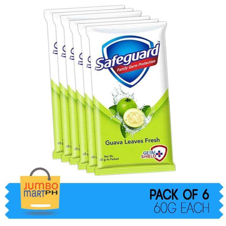 SAFEGUARD GUAVA LEAVES FRESH BATH SOAP 60G / SET OF 6 | Lazada PH