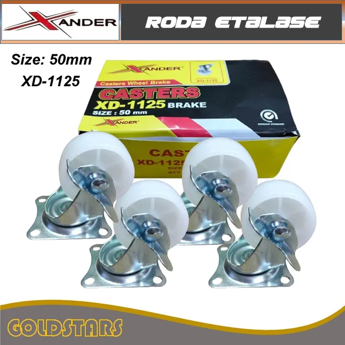 Roda Set Isi 4 pcs 2 inch 50 mm / Xander Roda Etalase Troli Gerobak ...