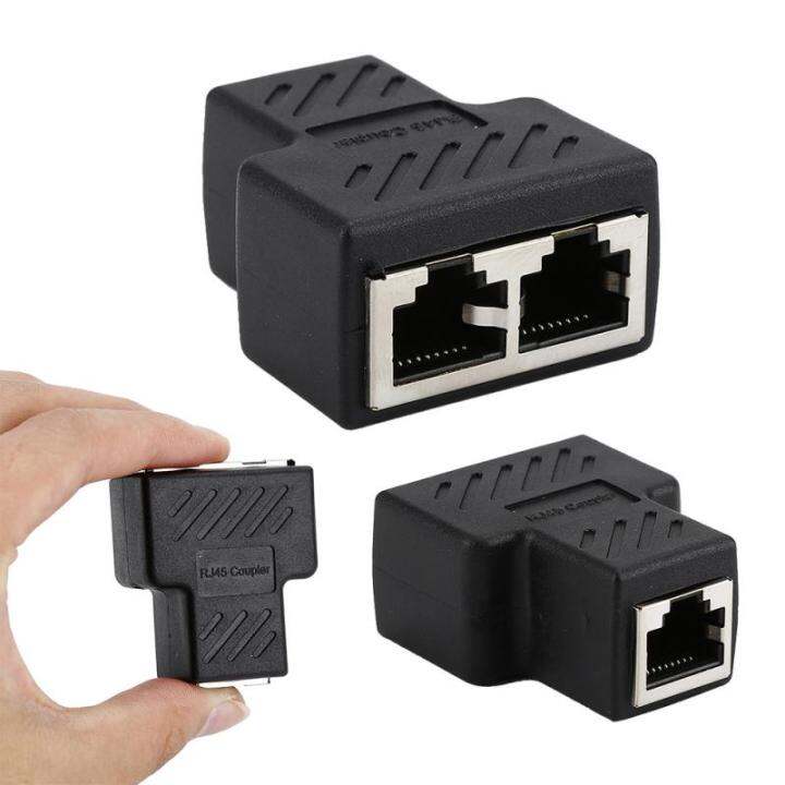 RJ45 Splitter Extender Plug Adapter New 1 To 2 LAN Ethernet Network ...