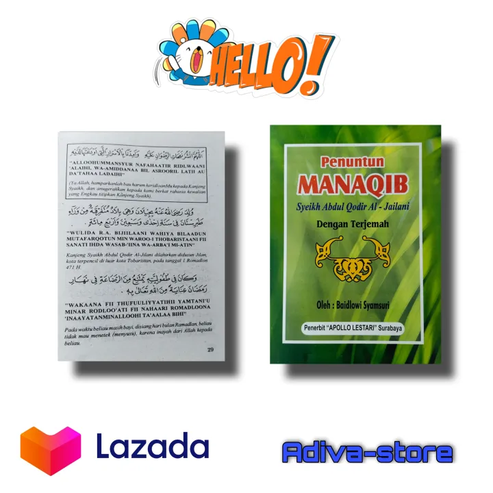 Buku Penuntun manaqib Syeikh Abdul Qodir Al- Jailani Dengan Terjemah ...