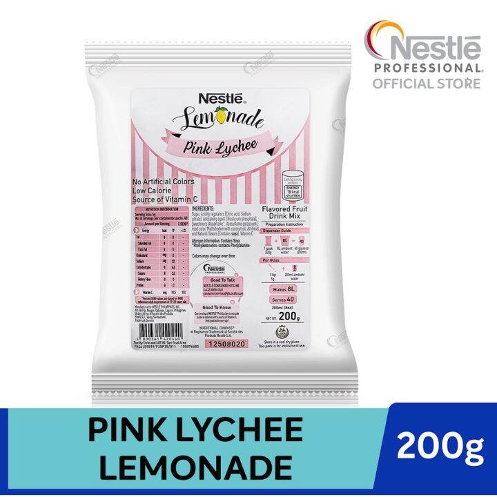 NESTLÉ Pink Lemonade Lychee 200g | Lazada PH