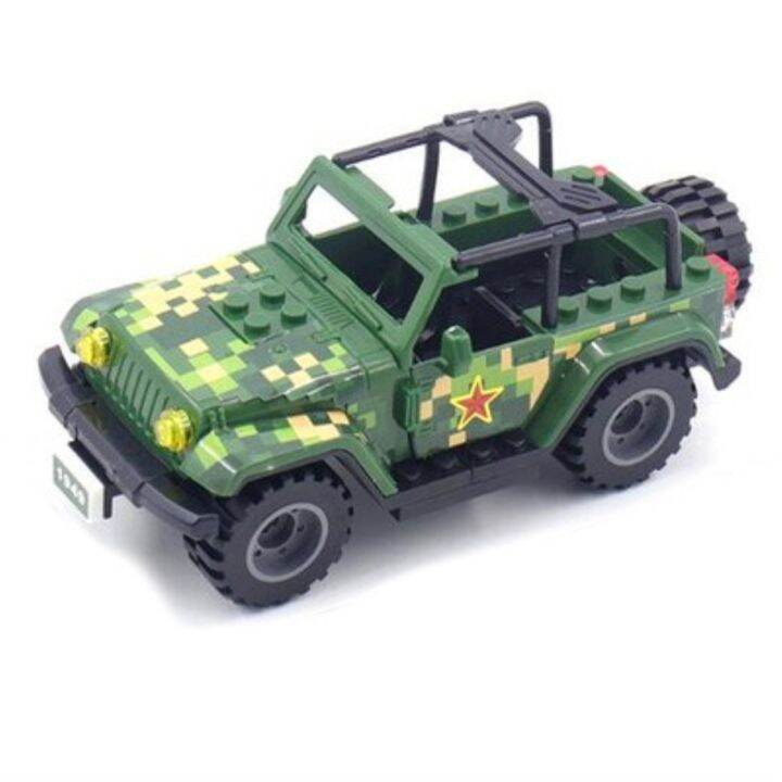 [Building block kingdom]Lego camouflage off-road jeep special police ...