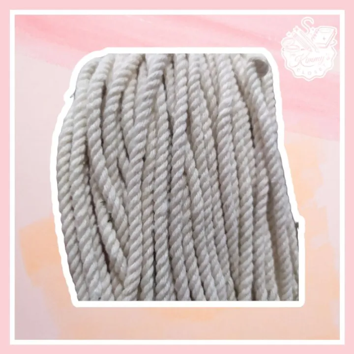 3MM Ash-White Macrame Cotton Cord - Macrame Rope (High Quality) | Lazada PH