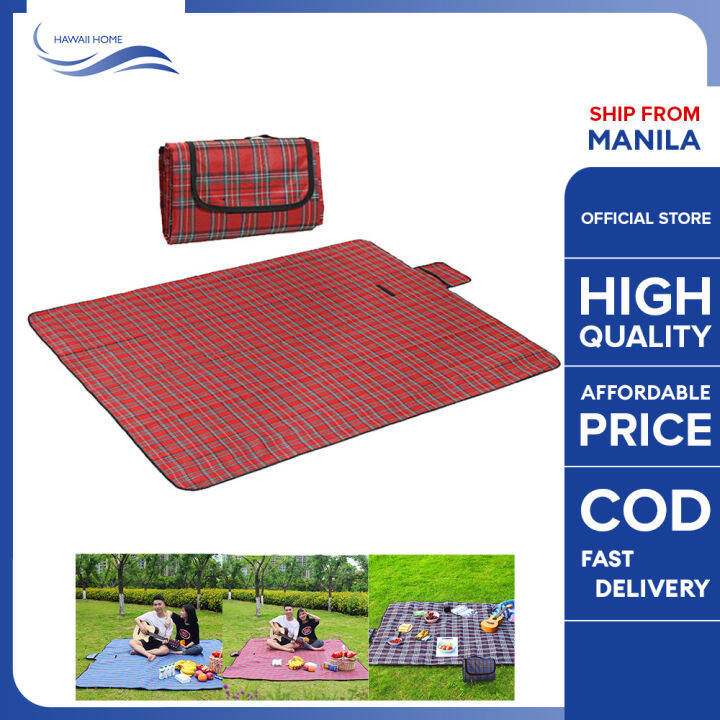 Hawaii 150x100cm Outdoor Picnic/Camping Mat Red Portable Moistureproof ...