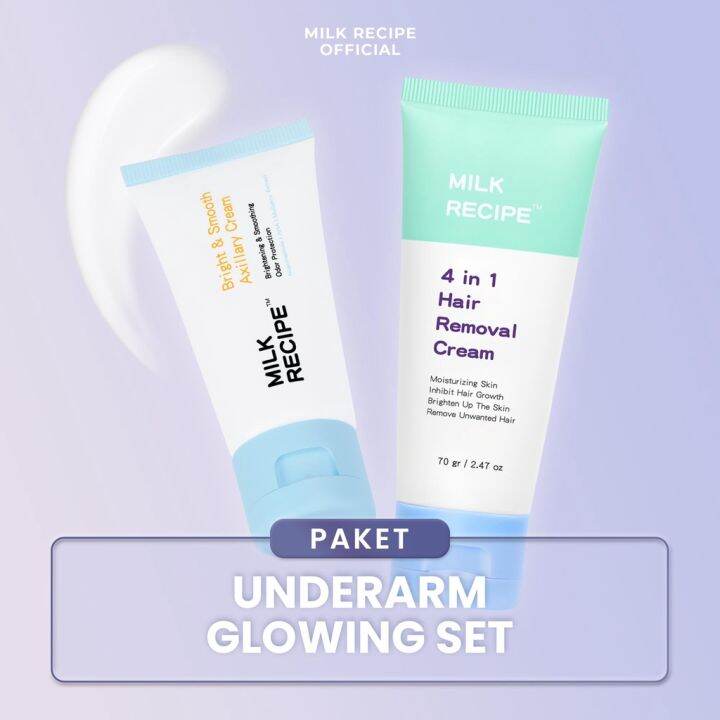 Milk Recipe - 4in1 Hair Removal Cream + Bright & Smooth Axillary Cream ...