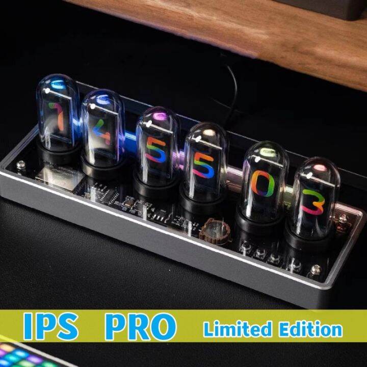 IPS Nixie Clock Destiny Stone Gate Cyberpunk Aluminum Alloy Base Rgb ...