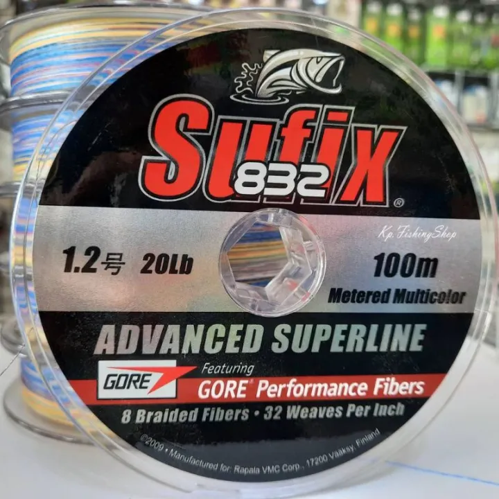 PE Sufix 832 ADVANCED SUPERLINE GORE Performance Fibers สายพีอีตกปลาซูฟิก ผสมสายไฟเบอร์ | Lazada ...