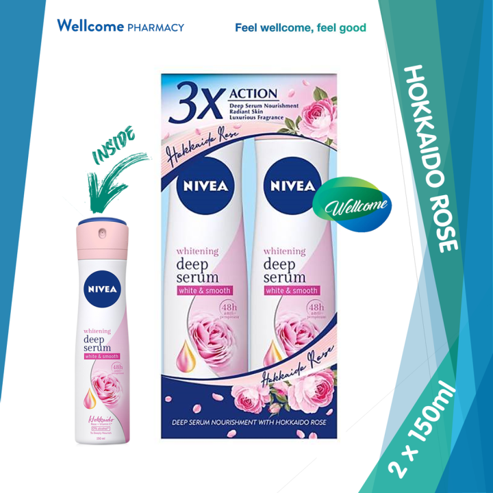 Nivea Female Whitening Deep Serum Hokkaido Rose (White & Smooth ...