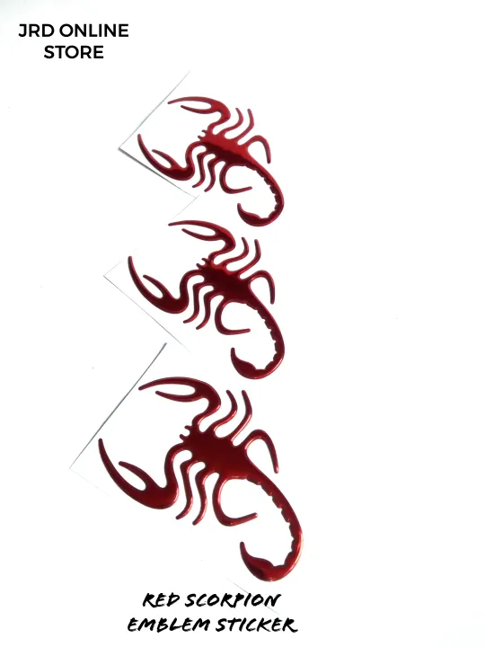 SCORPION EMBLEM STICKER(RED) | Lazada PH