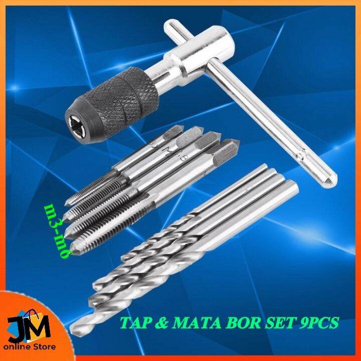 hand tap /snai snei set 9pcs.alat perbaikan lobang baud selek drat ...