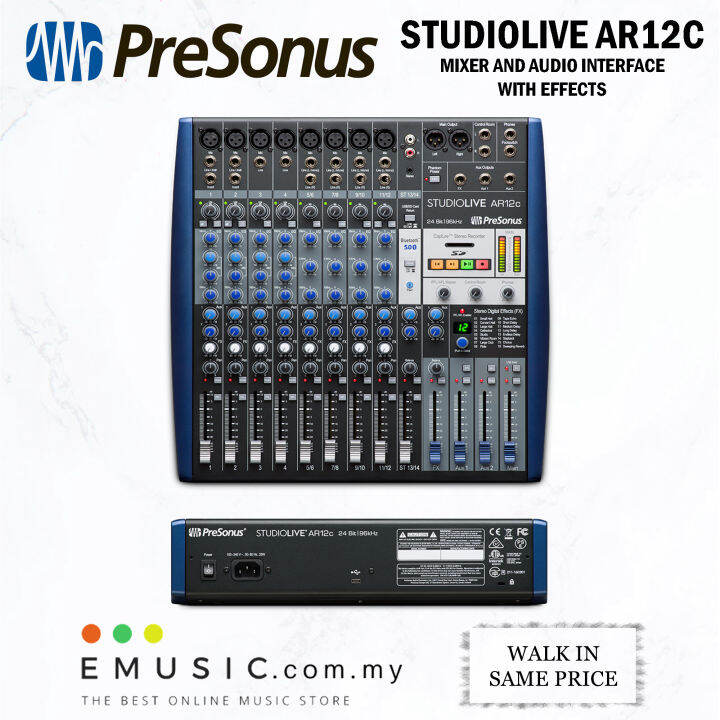 PreSonus StudioLive AR12c Mixer and Audio Interface with Effects (AR ...
