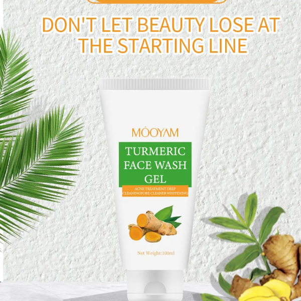 TURMERIC FACE WASH GEL-DEEP CLEANSING SKIN REPAIRING AND MOISTURIZING ...