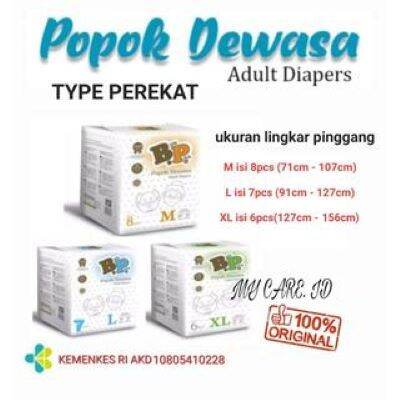 BP DIAPERS MERK POPOK DEWASA MODEL PEREKAT LAMPIN SIZE M L XL | Lazada ...