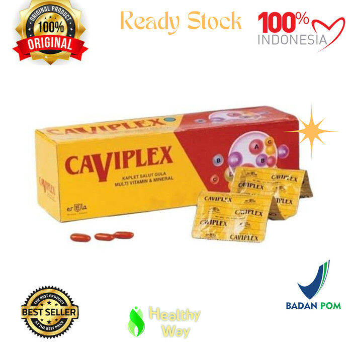 CAVIPLEX Multivitamin dan Mineral 1 Box isi 100 Kaplet ORI BPOM ...