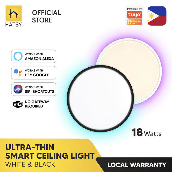HATSY - 18 Watts, Wi-Fi Smart Ceiling Light, Tunable White, RGB ...