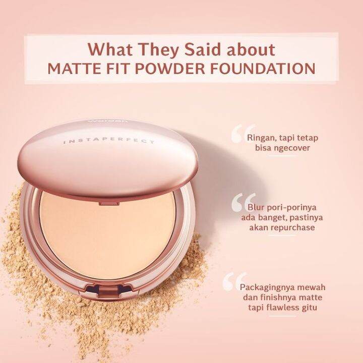 Wardah Instaperfect Matte Fit Powder Foundation | Bedak Padat/Compact ...