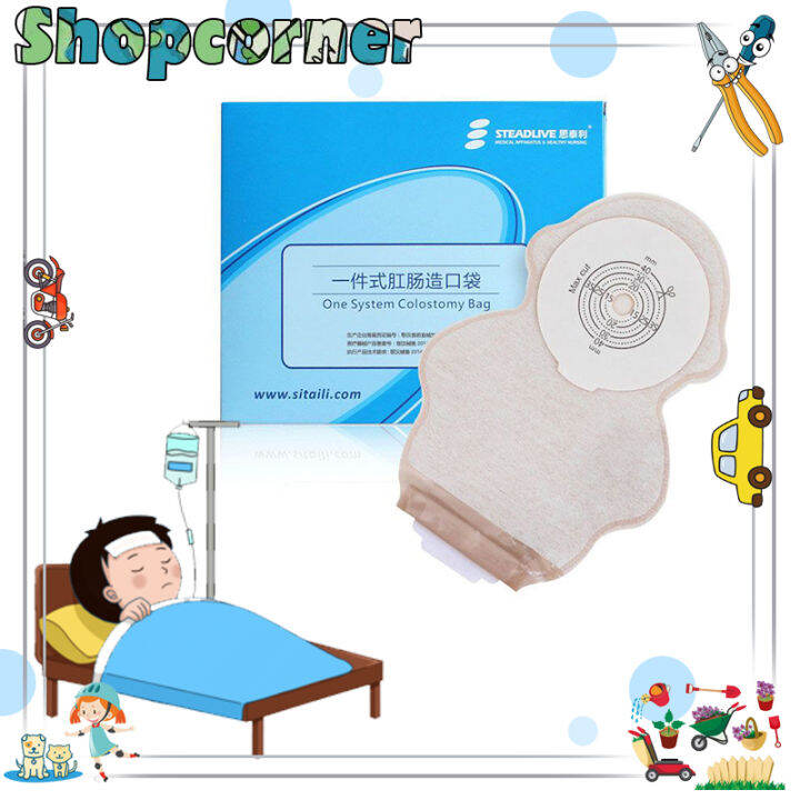 Isi 10 Kantong Kolostomi Bayi Dengan Kotak Colostomy Bag Anak | Lazada ...