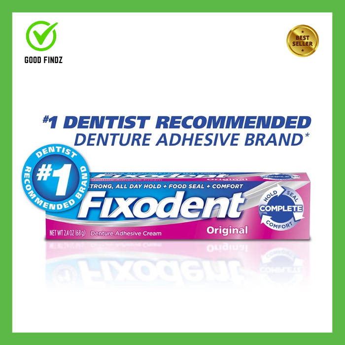 Fixodent Complete Original Denture Adhesive Cream Toothpaste 2.4 oz ...