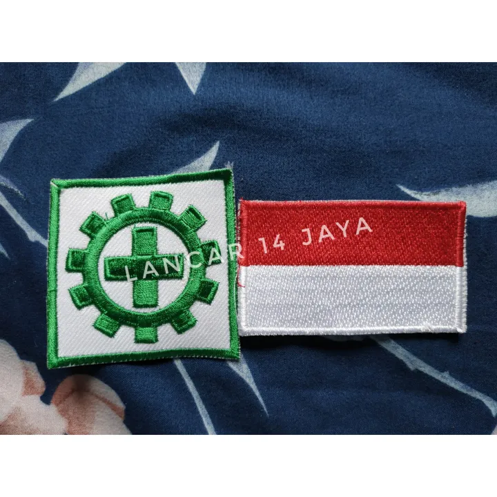 1 Sett Logo K3 safety first Dan Bendera merah putih /Logo Safety First ...