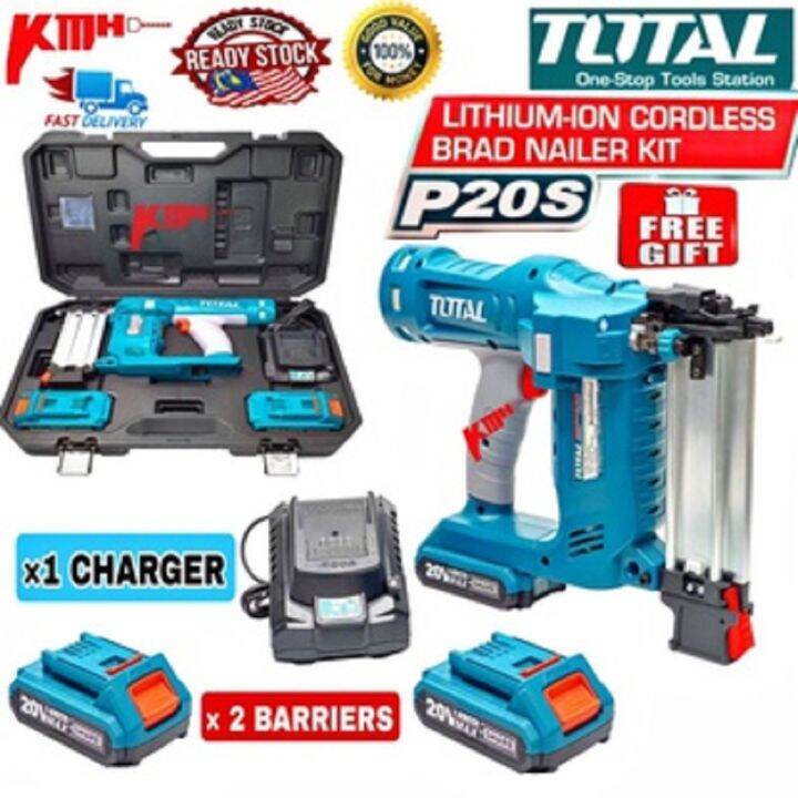 TOTAL CORDLESS NAILER GUN 15-50mm (F15 - F50) TCBNLI2001TCBNLI2001 Li ...
