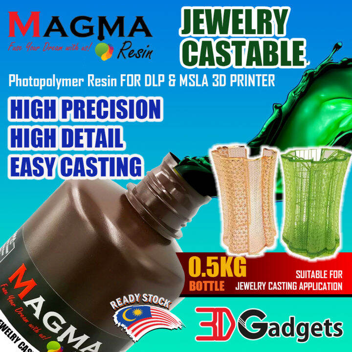 Magma x Jamghe Jewelry Castable Resin 500g for 3D Printer LCD MSLA ...