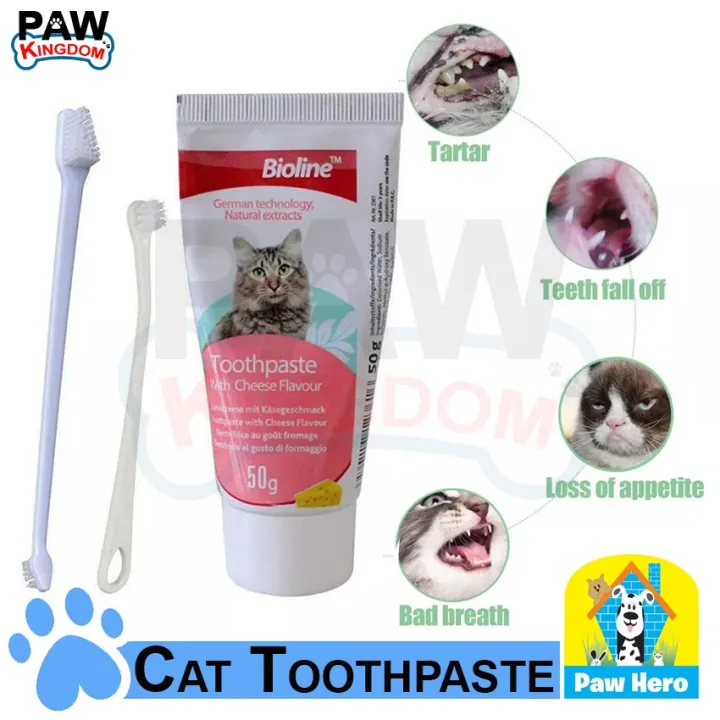 Hot sale Bioline Toothpaste Toothbrush with Cheese Flavor 50g for Cats ...
