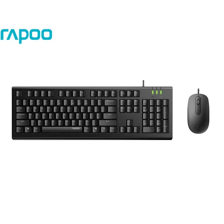 Rapoo X120Pro USB Wired Keyboard & Mouse Combo Optical Mouse Spill ...