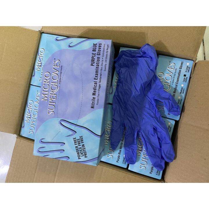 microsuper purple nitrile extra small gloves 100 PCS | Lazada PH