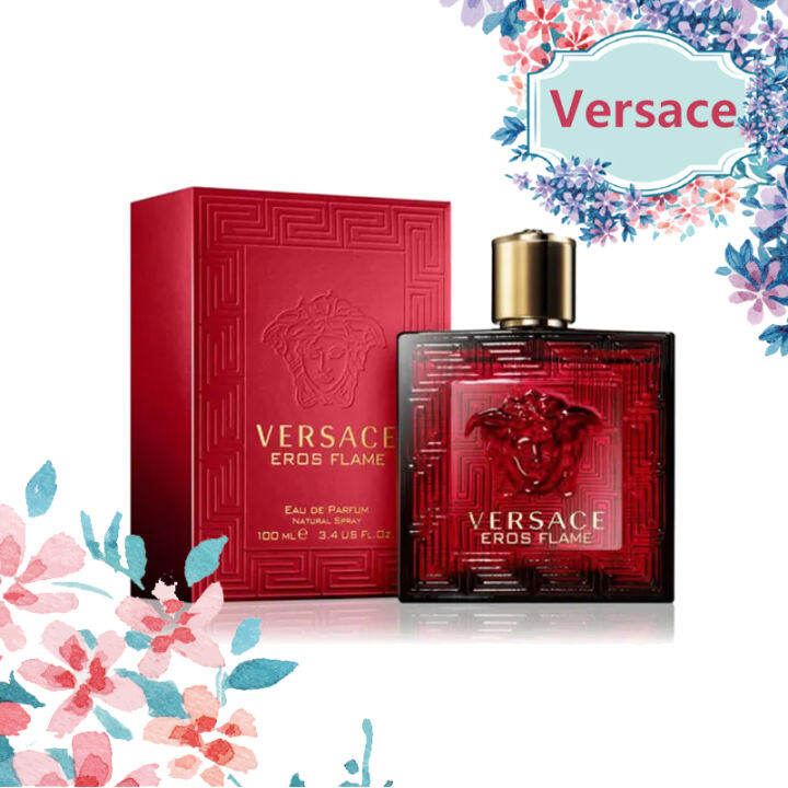 [Local Seller] Versace Eros Flame EDP 100ML Perfume for Men Wooden Perfume for Men Long Lasting ...