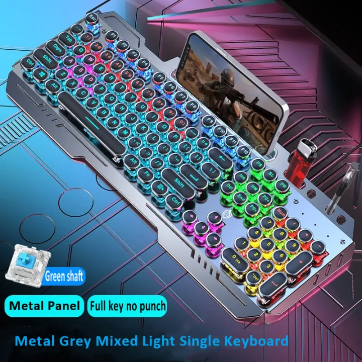keyboard Colorful LED Backlight mechanical keyboard cellphone gaming ...