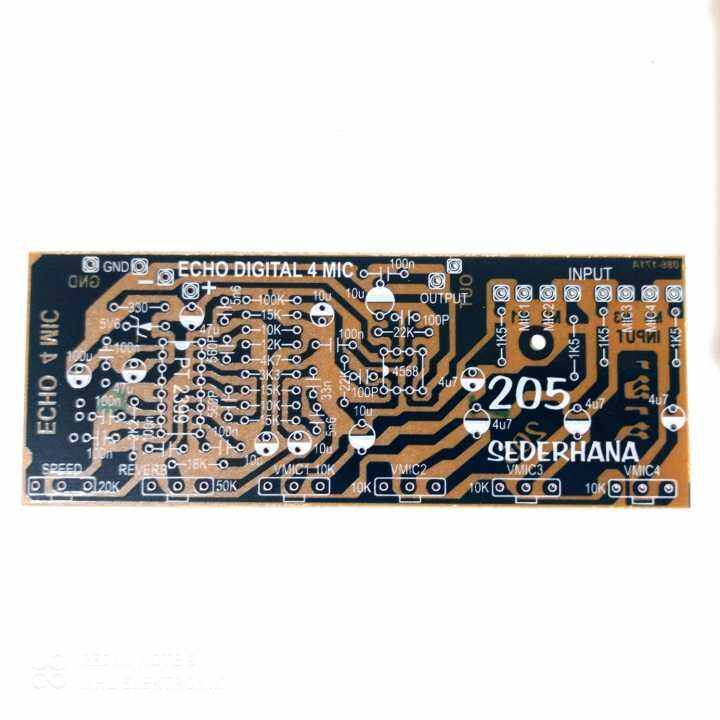 PCB Echo Digital 4 Mic PT2399 4558 Reverb 4 Mic Mixer Tipe 205 SEDERHANA | Lazada Indonesia