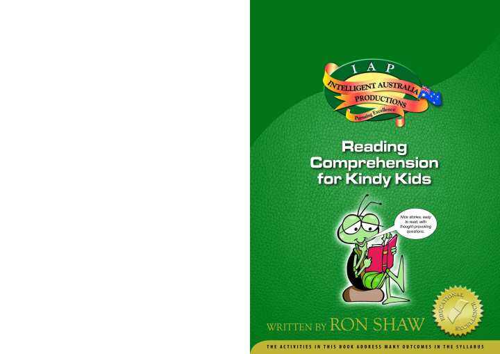 Reading Comprehension for Kindy Kids (36 pages-free bookbinding ...