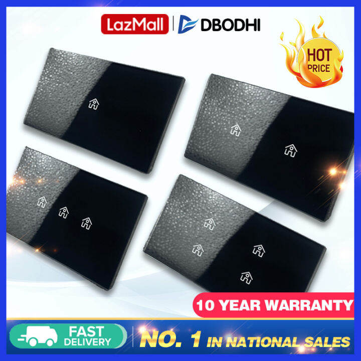 DBODHI Wall Touch Switch with LED Tempered glass panel Type 118 Household Wall Switch Socket 16A ...